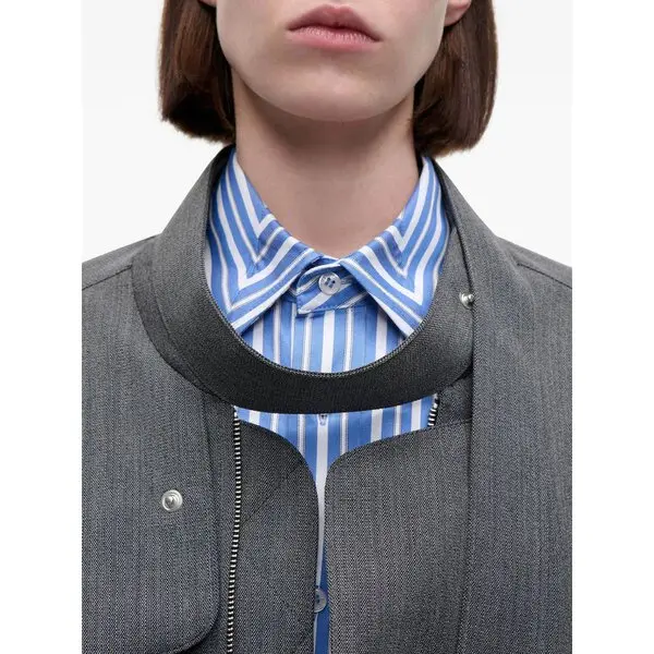 Victoria Beckham Grey Jackets Bomber Jackets