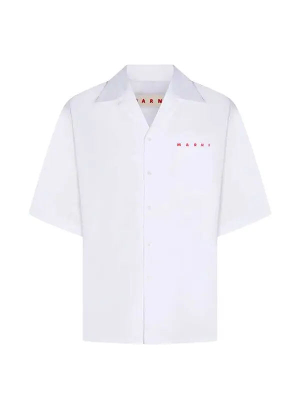Marni Short-sleeved Cotton Bowling Shirt - White
