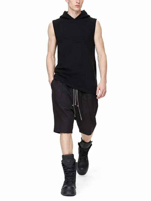 Rick Owens Top Smanicato In Maglia Di Cashmere