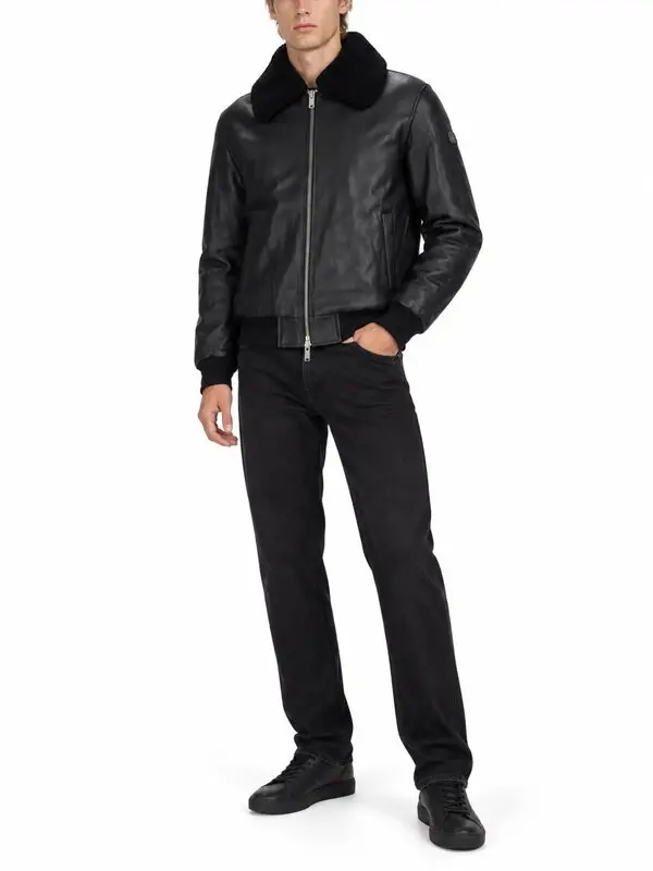 Moose Knuckles Bomber "toba" In Pelle