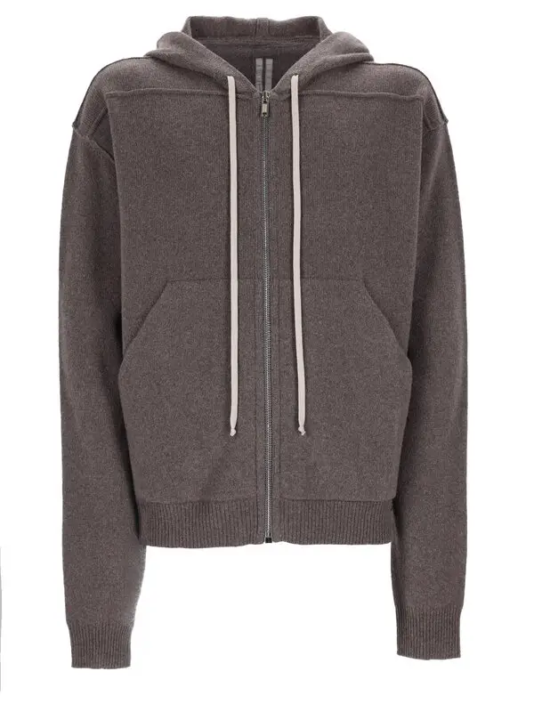 Rick Owens Felpa In Maglia Di Di Cashmere