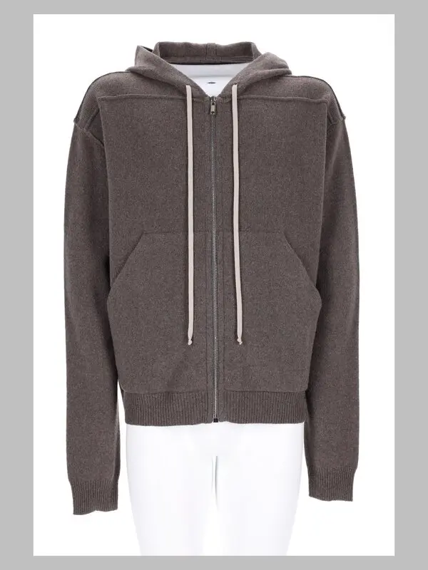 Rick Owens Felpa In Maglia Di Di Cashmere