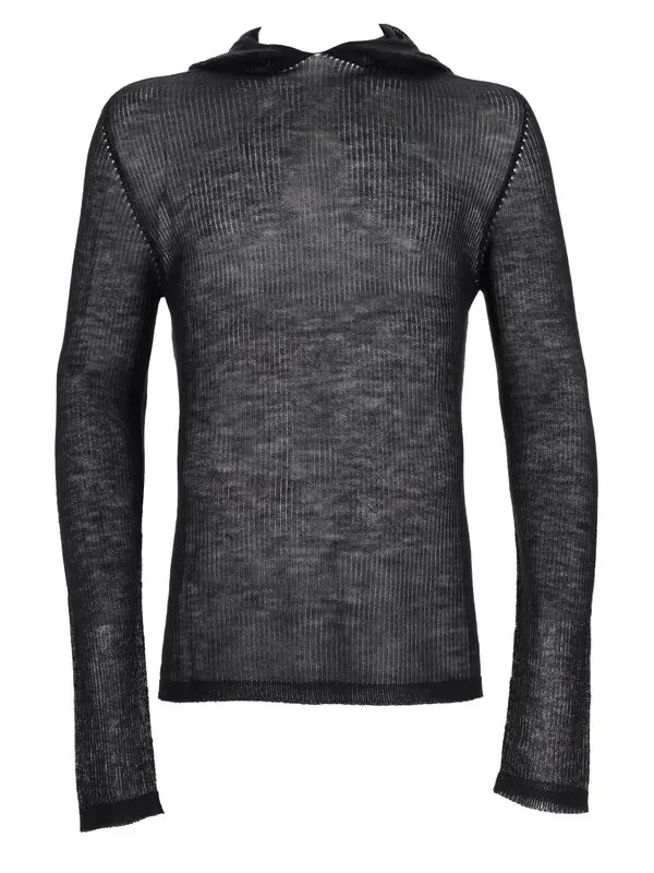 Rick Owens T-shirt Trasparente Con Cappuccio