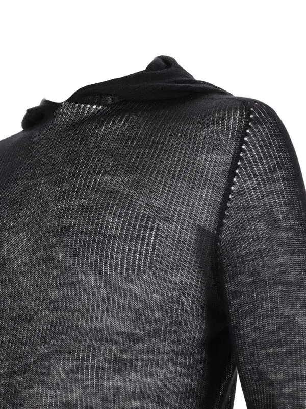 Rick Owens T-shirt Trasparente Con Cappuccio