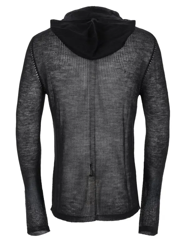 Rick Owens T-shirt Trasparente Con Cappuccio