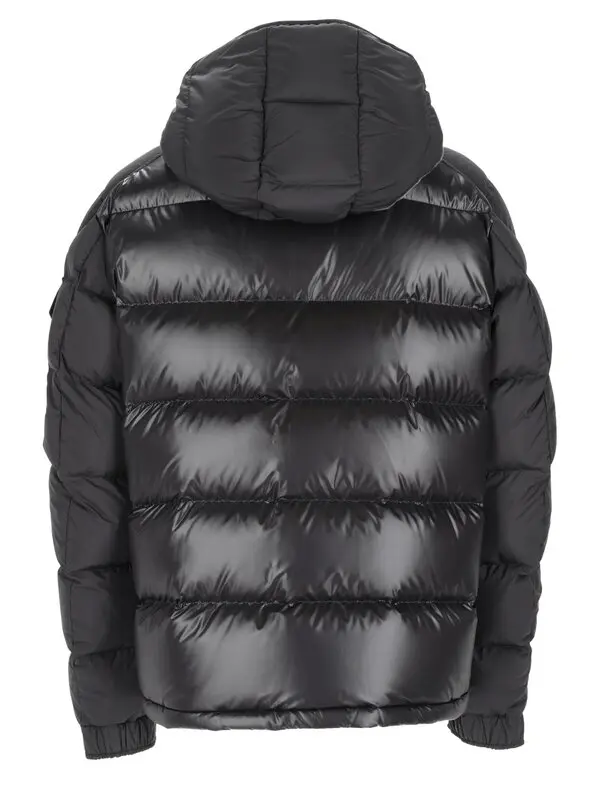 Moncler Giacca "maya" Con Cappuccio - Black
