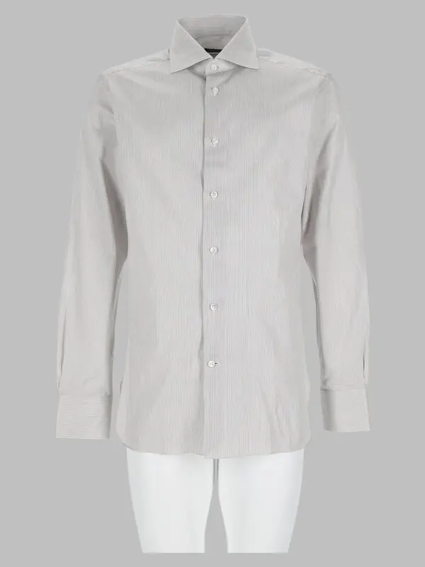 Zegna Camicia In Cotone - Grey