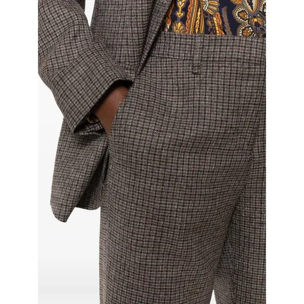 Etro Grey Trousers Straight Trousers - Gray