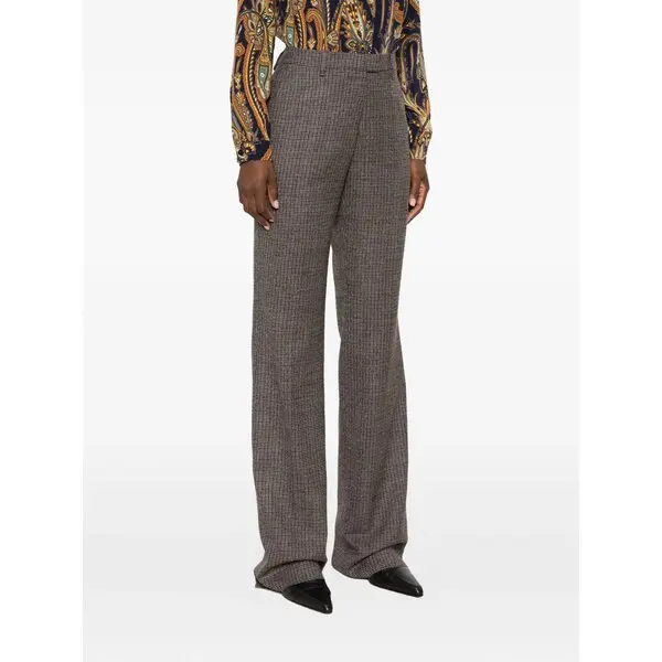 Etro Grey Trousers Straight Trousers - Gray