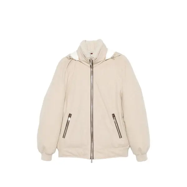 Brunello Cucinelli Neutrals Jackets Hooded Jackets
