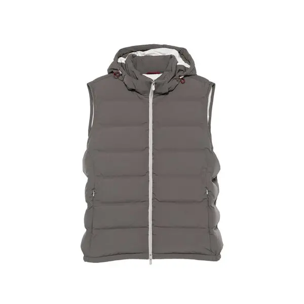 Brunello Cucinelli Grey Jackets Waistcoats & Gilets - Gray
