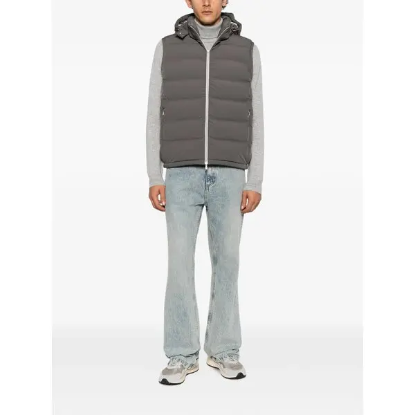 Brunello Cucinelli Grey Jackets Waistcoats & Gilets - Gray