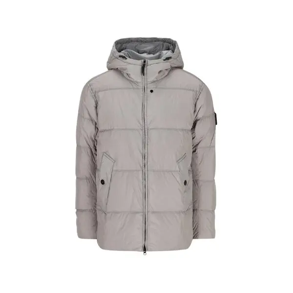 Stone Island Grey Jackets Padded & Down Jackets - Gray
