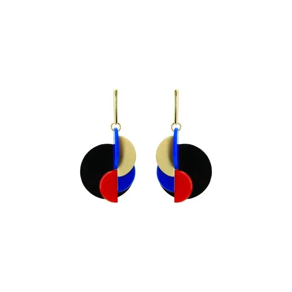GISSA BICALHO Handmade Acrylic Earring Ligia Bic - Blue