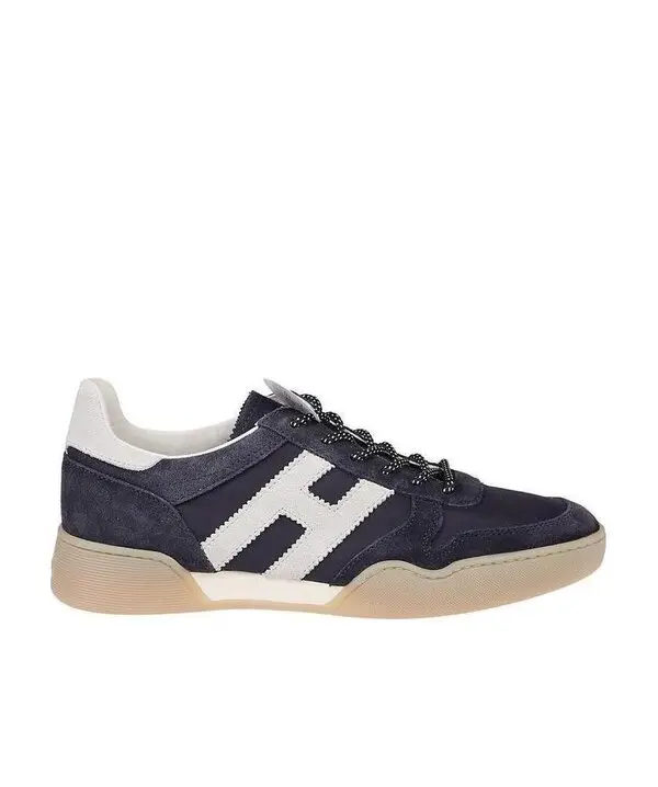 Hogan H357 Monogram Patch Sneakers - Black