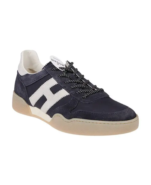 Hogan H357 Monogram Patch Sneakers - Black
