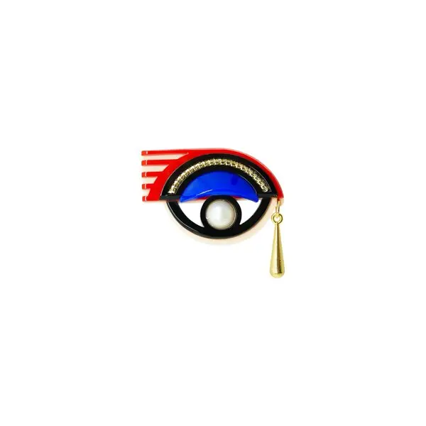 GISSA BICALHO Handmade Acrylic Brooch Eye Bic