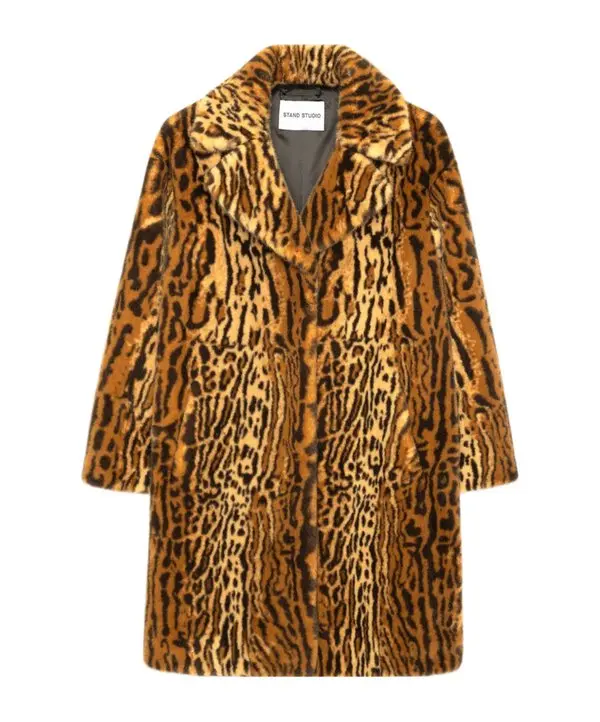 STAND STUDIO Camille Faux Fur Teddy Coat