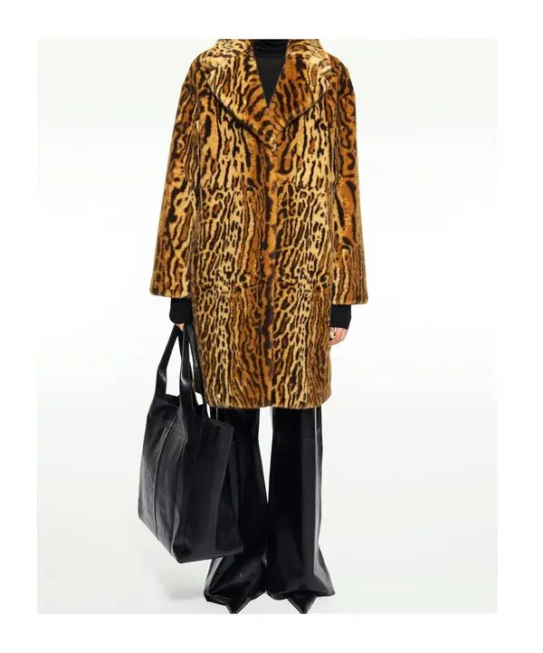 STAND STUDIO Camille Faux Fur Teddy Coat