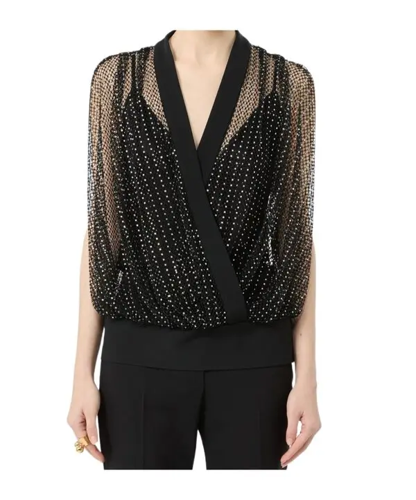Sportmax Mesh Top - Black