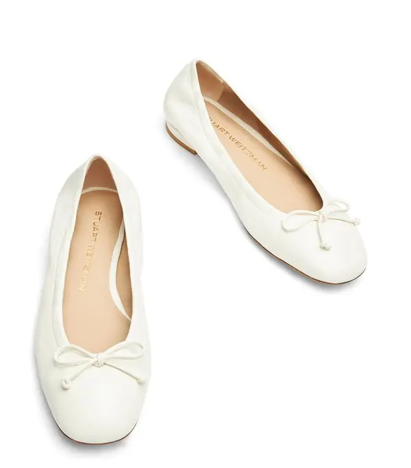 STUART WEITZMAN Bria Ballet Flats - Cream