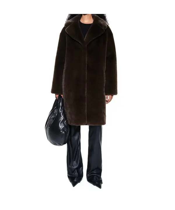 STAND STUDIO Camille Faux Fur Teddy Coat