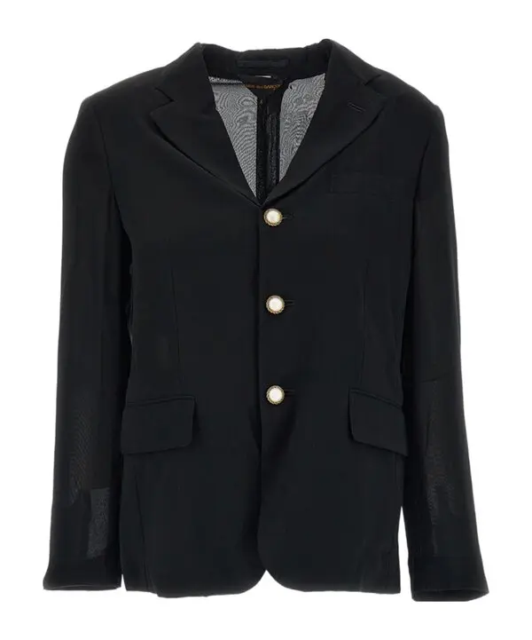 Comme Des Garçons Long-sleeve Blazer - Black