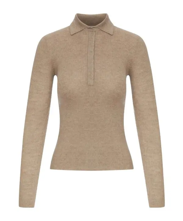 Max Mara Long-sleeve Knit Top - Beige