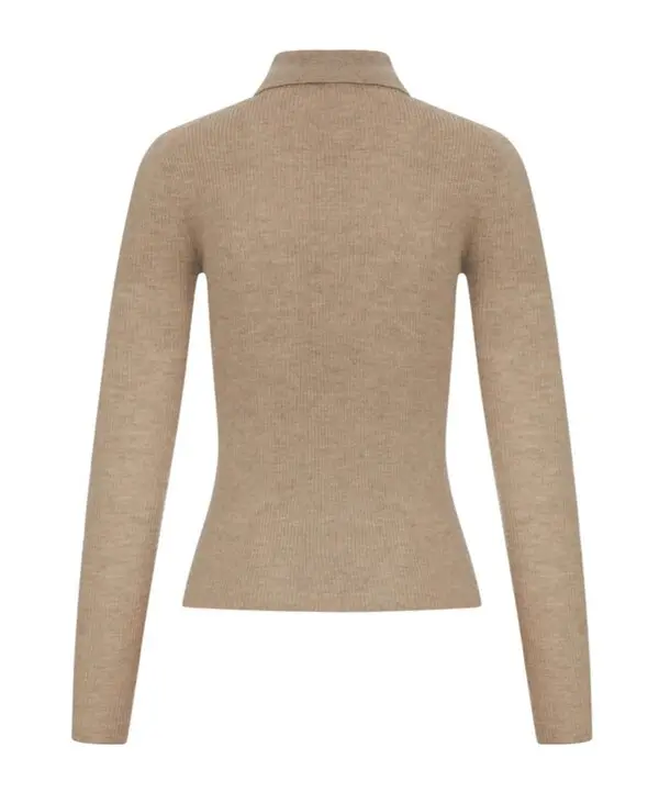 Max Mara Long-sleeve Knit Top - Beige