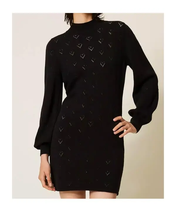 TWINSET Mockneck Knit Mini Dress