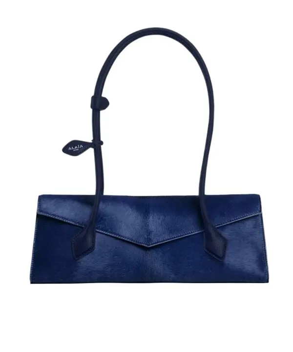 Alaïa Le Teckel Flap Medium Bag In Haircalf - Blue