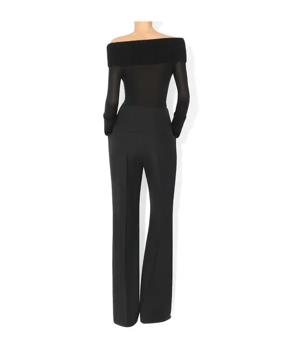 Alaïa Merino Off-shoulder Bodysuit