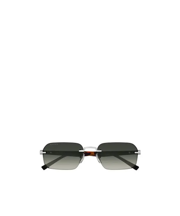 Gucci Rectangle Sunglasses - Silver/gray/light Gray