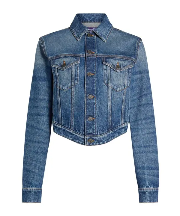 JEAN PAUL GAULTIER The Jpg Curved Denim Jacket - Blue
