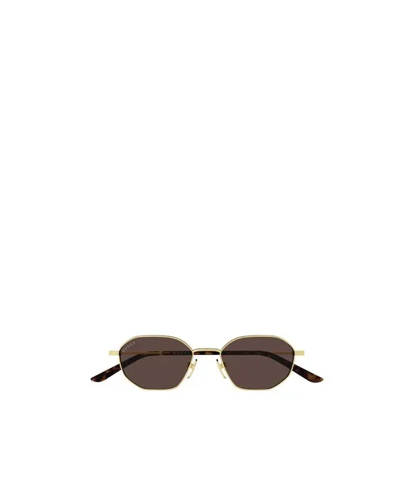 Gucci Geometric Sunglasses - Gold/brown