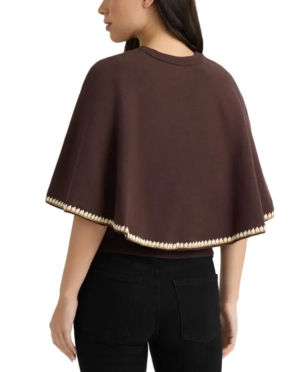 Hunter Cape Sleeve Knit Sweater Top