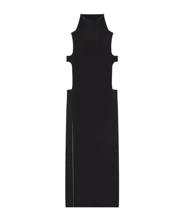 COURREGES High-neck Crepe Dress