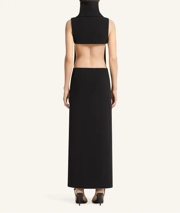 COURREGES High-neck Crepe Dress