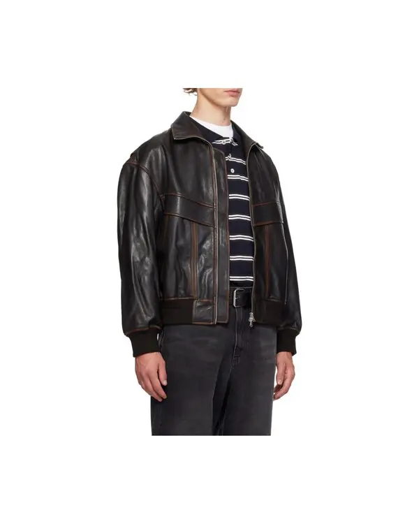 DUNST Long-sleeve Leather Jacket