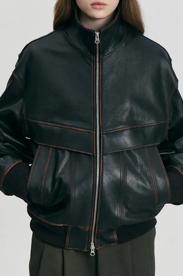 DUNST Long-sleeve Leather Jacket