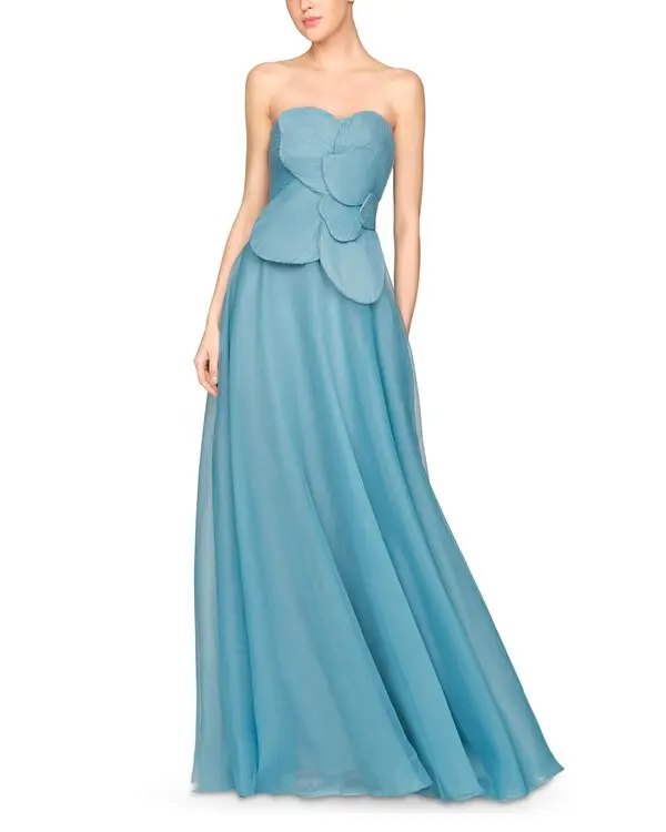 Theia Lyon Structured Bodice Gown