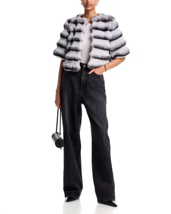 Bcbgmaxazria Teo Faux Fur Ombre Shrug