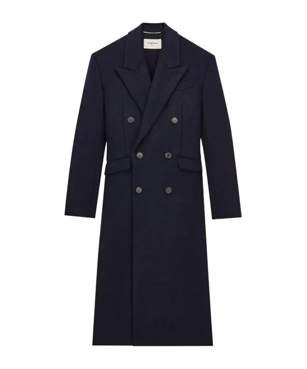 Saint Laurent Double-breasted Long Coat