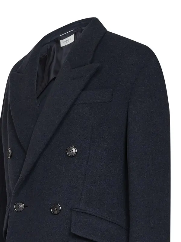 Saint Laurent Double-breasted Long Coat
