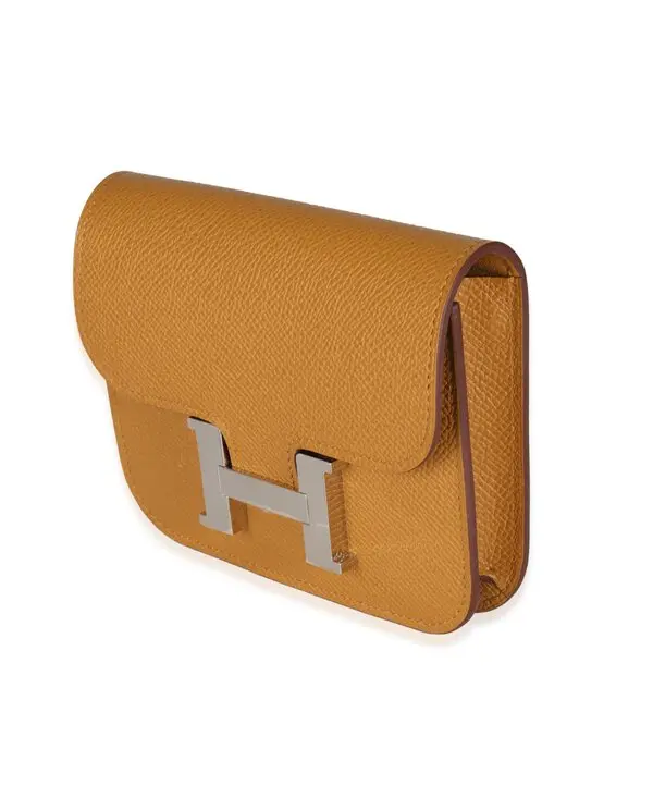 Hermès Constance Slim Wallet Leather Wallet - Brown