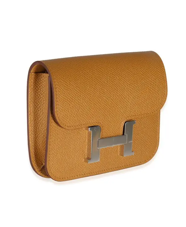 Hermès Constance Slim Wallet Leather Wallet - Brown