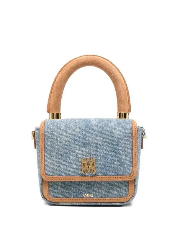Amiri Micro Tote Bag With Ma Plaque - Blue
