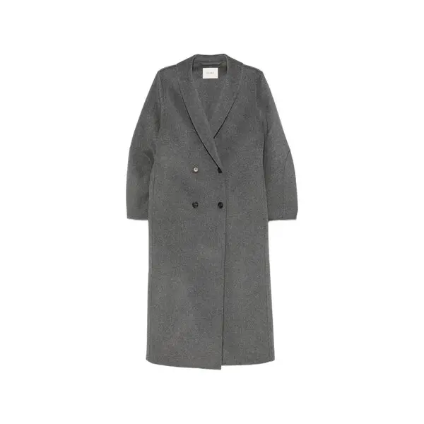 LISA YANG Grey Coats Double Breasted & Peacoats