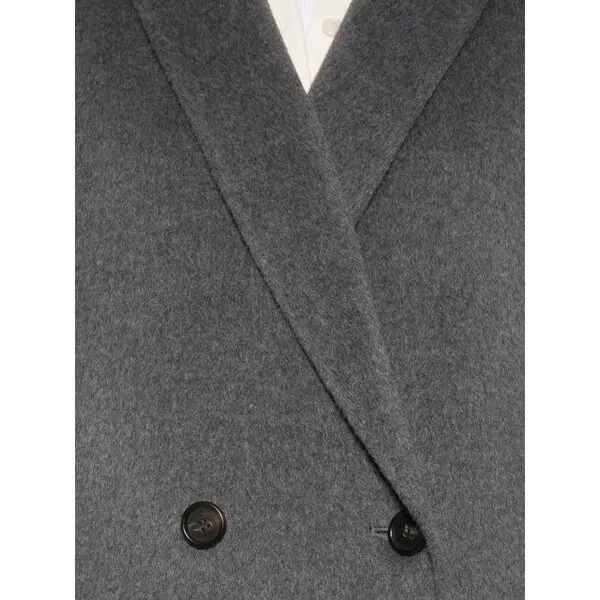 LISA YANG Grey Coats Double Breasted & Peacoats