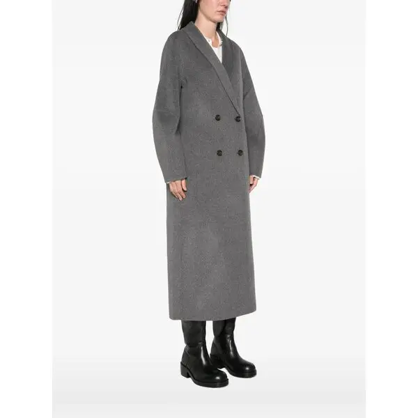 LISA YANG Grey Coats Double Breasted & Peacoats